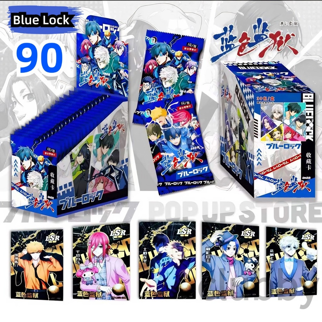 90Pcs Blue Lock Thick Card Nagi Isagi Rare SSR/UR/QR Cards manga goods ...