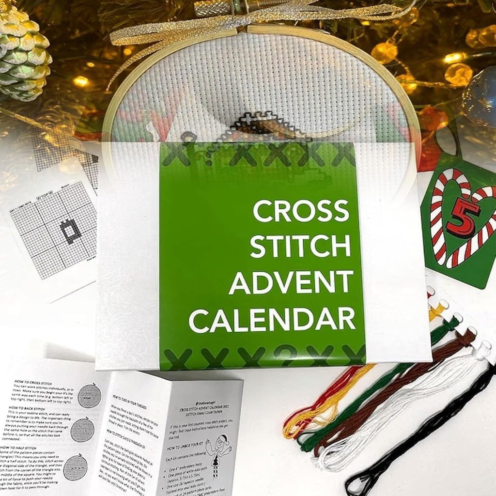 Christmas Cross Stitch Advent Calendar, Christmas Women Sewing Cross ...