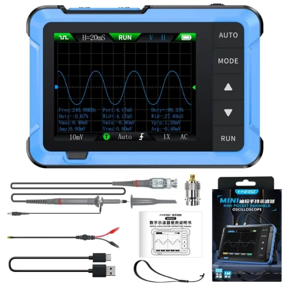 FNIRSI DSO153 DSO510 Handheld Portable Oscilloscope 5MSa/s 1MHz Multi ...