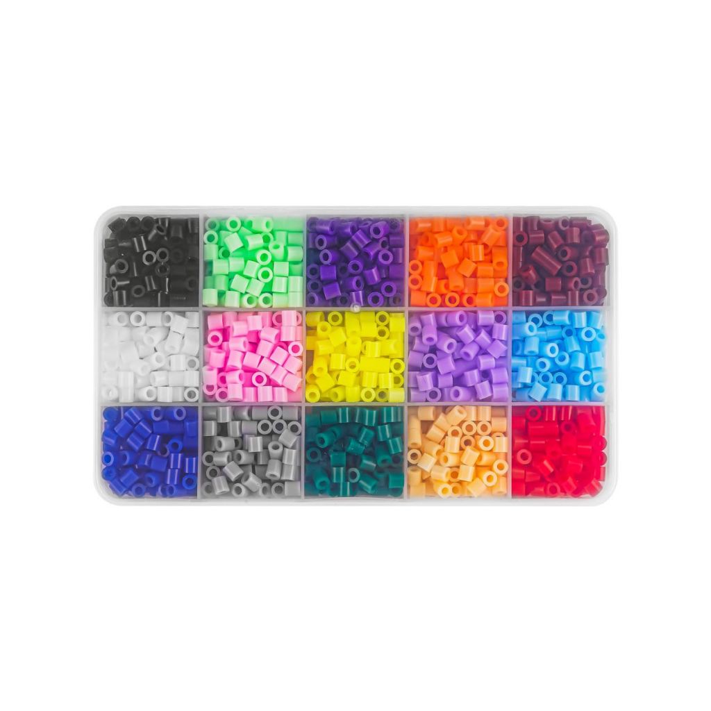 1500 PECS / Box 2.6 mm 15 Colors Fuse Beads Plastic Box with 5 PECS ...