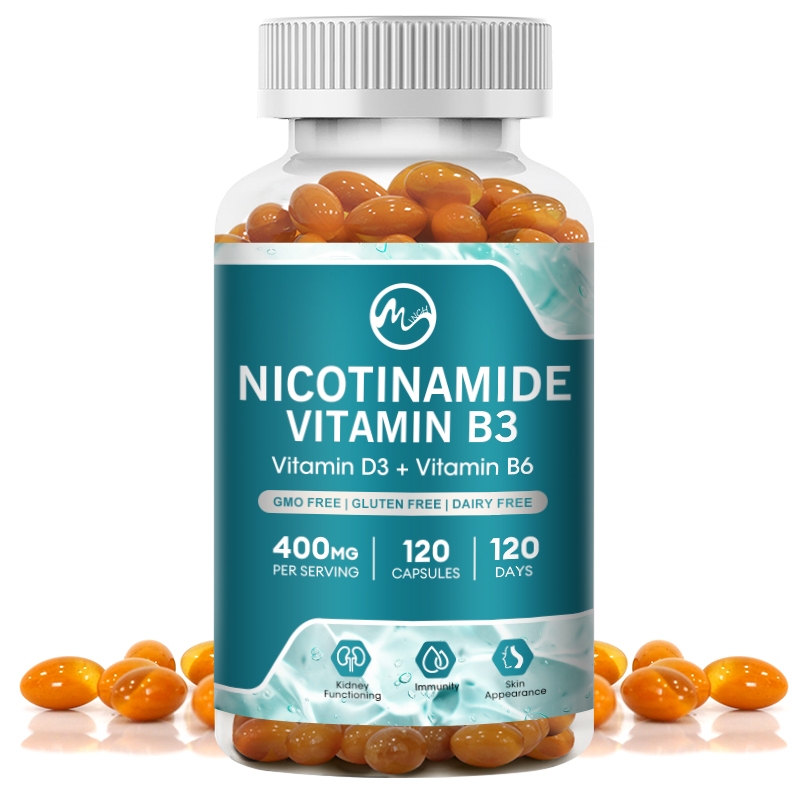 Minch Nicotinamide Capsules with Vitamin B3 Promotes 400g Healthy Skin ...