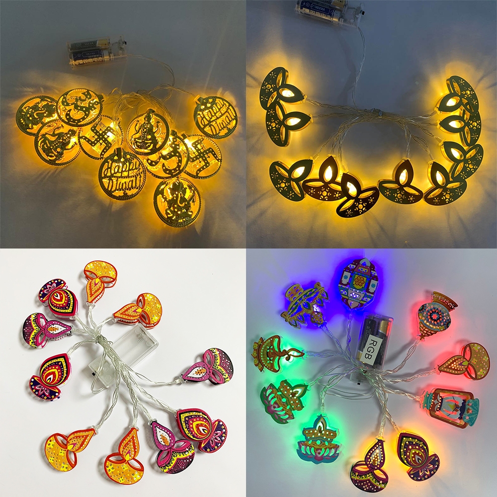 10 20 40 LED AUM OM Swastika Lakshmi Ganesha Indian Diwali Light ...