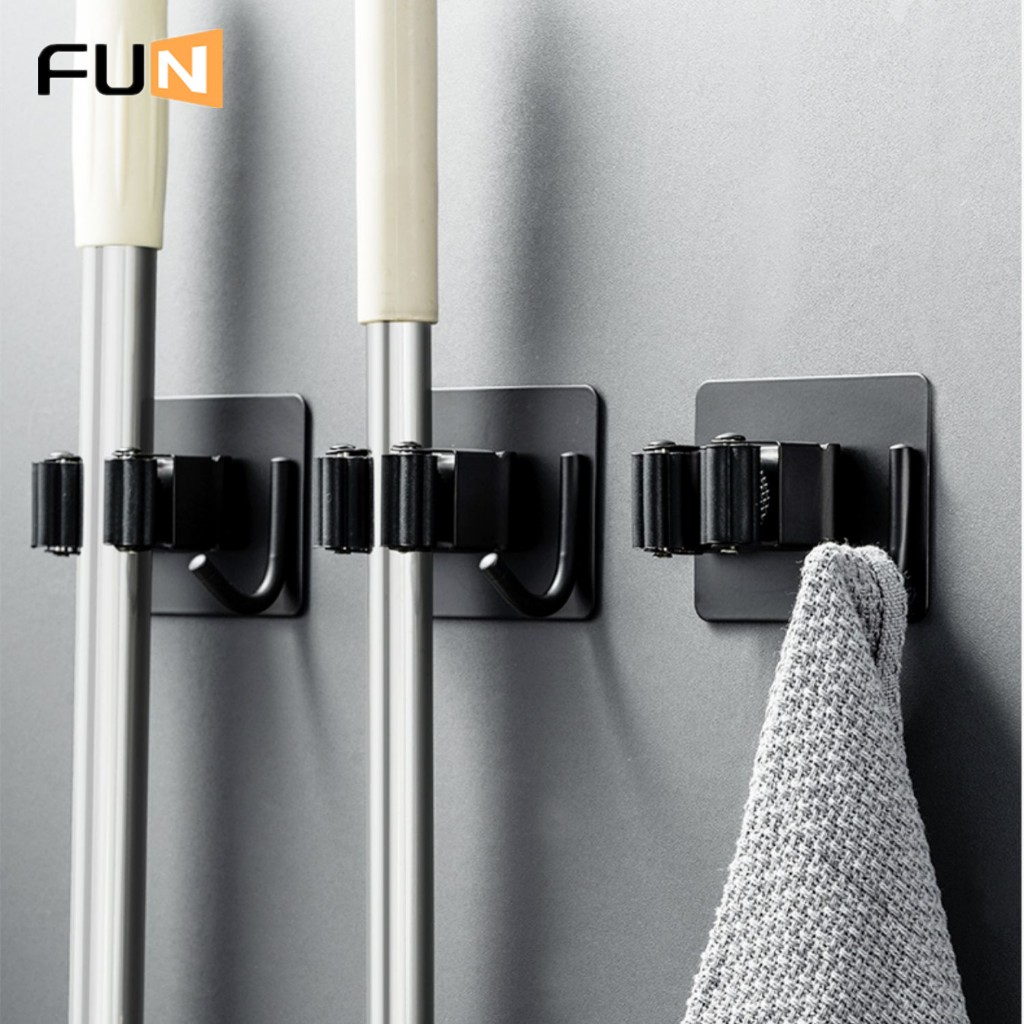 [FUN] Bathroom Mop Rack Stainless Steel Broom Rack Toilet Storage Rack ...
