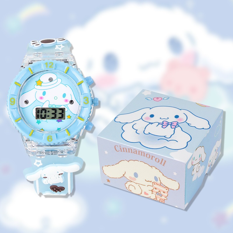 Latest Cute Cinnamoroll Kids Watch Luminous Music Watch LABUBU Students ...