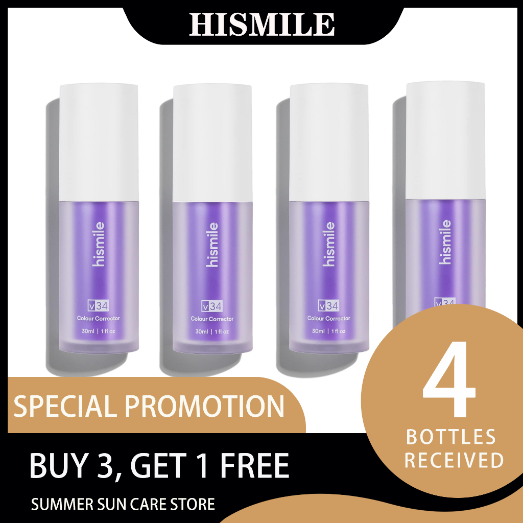 Hismile toothpaste Purple Colour Corrector V34 Teeth Whitening strips ...