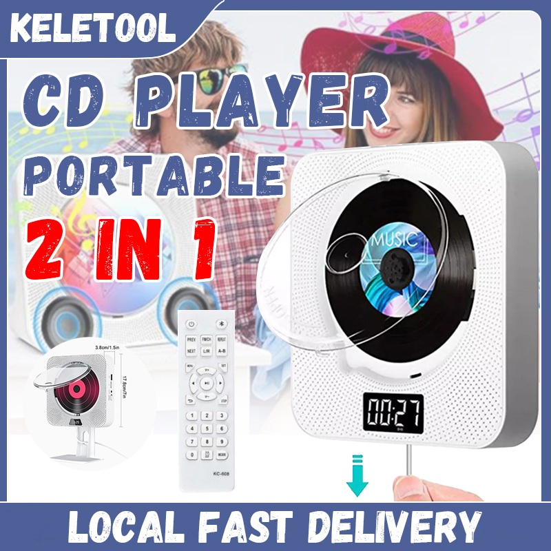 Portable bluetooth cd player dvd player mp3 player cassette player mp4 ...