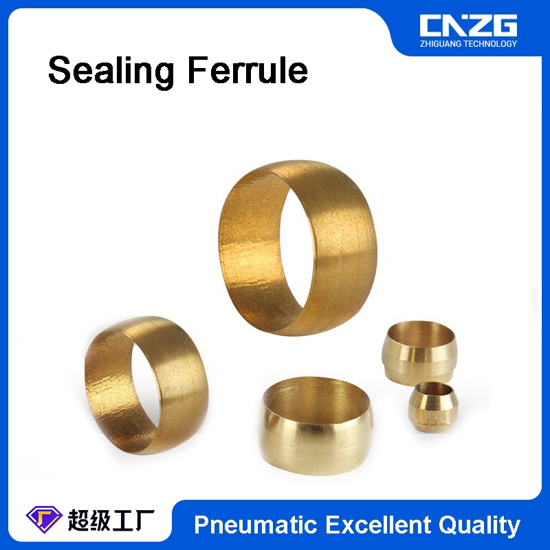10pcs Double Taper Ferrule Compression Brass Fitting Olive Sleeve seal ...
