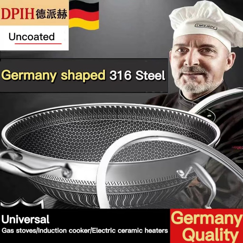 ★STOCK READY TO SHIP★SG Warranty★ New Non-stick Pan Double-sided Honeycomb 316 Stainless Steel ...