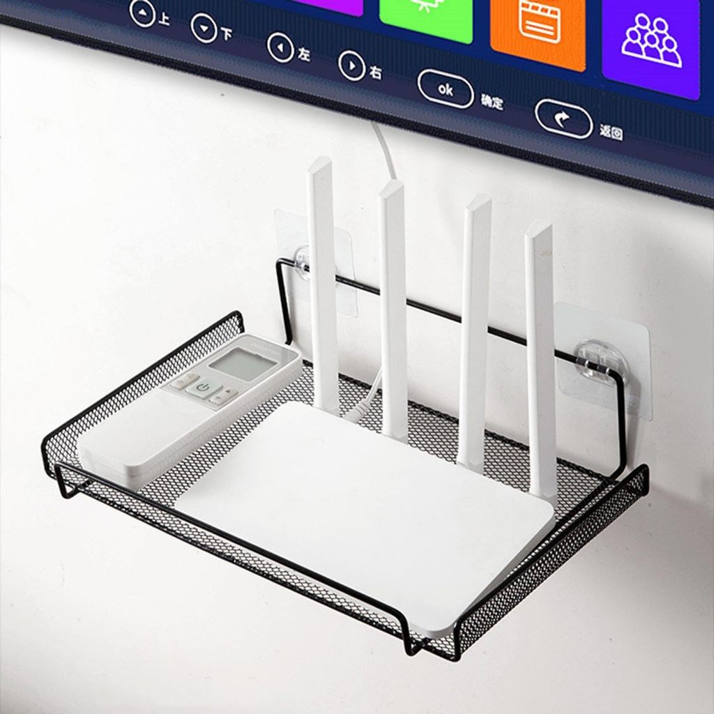 Router Wall Hanging Shelf Projector Shelf Wall Mount Floating Shelves ...