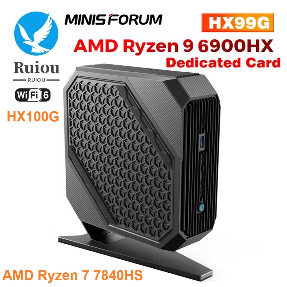 MinisForum HX99G Mini PC HX100G Windows 11 AMD Ryzen 9 6900HX/ Ryzen 7 ...