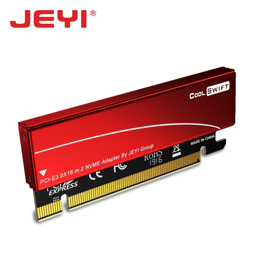 JEYI M.2 NVME To PCIE 4.0 X16 Adapter, pcie x16 Gen4 Expansion Card with Aluminum Heatsink Case ...
