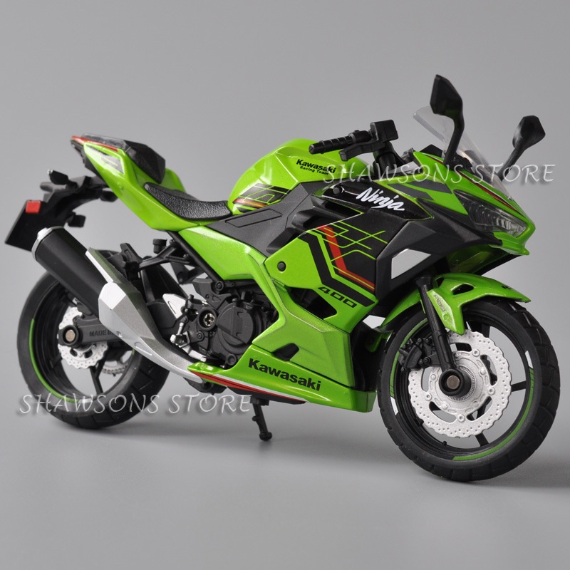 1:12 Scale Diecast Motorcycle Model Toys Kawasaki Ninja 400 Sport Bike ...