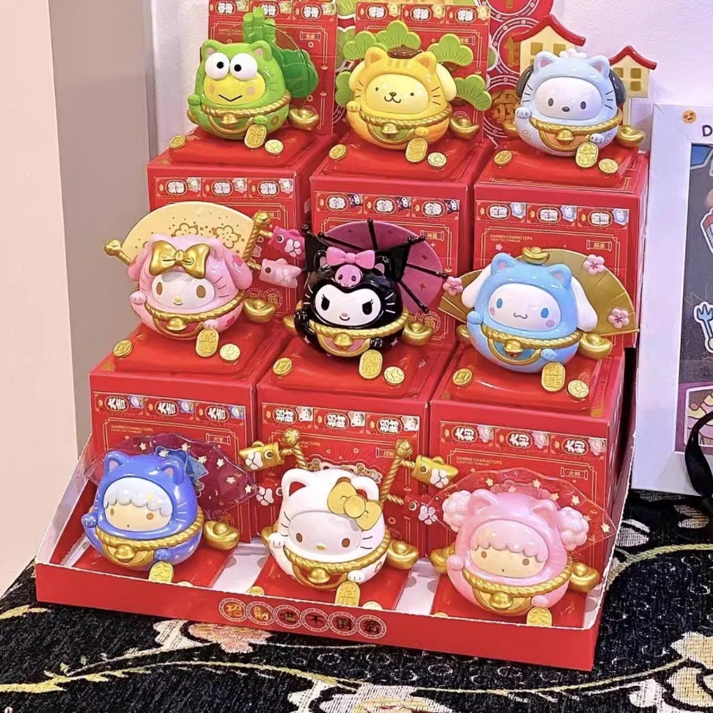 Toptoy blind box Sanrio characters lucky cat tumbler hello kitty ...