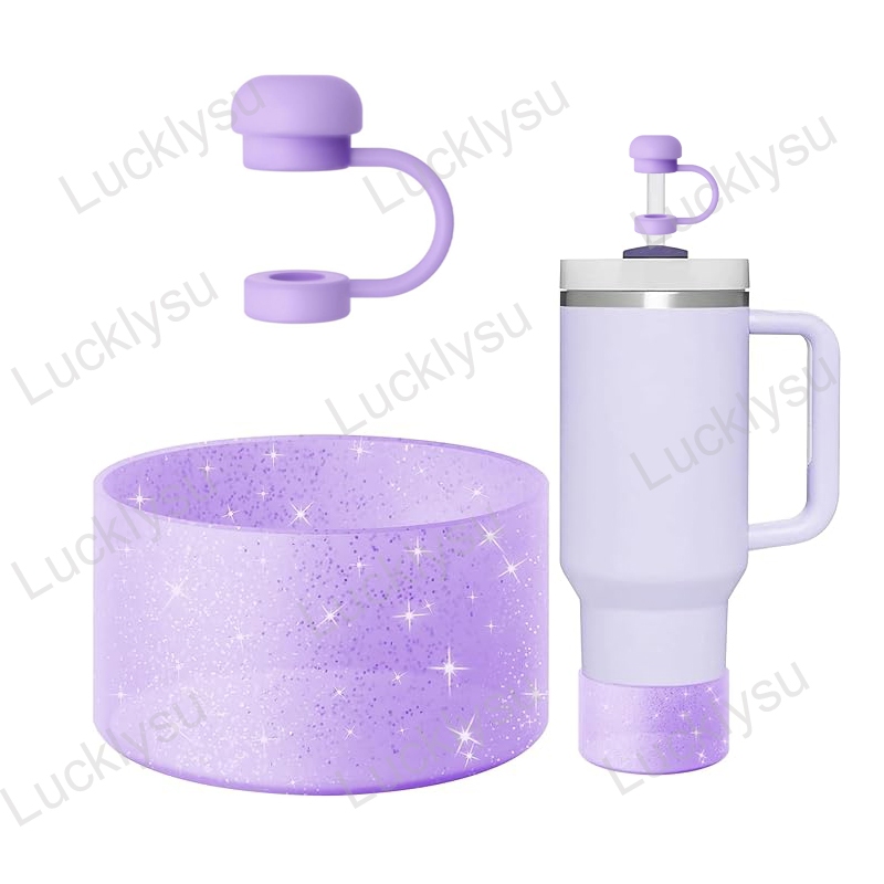 Blingbling Silicone Cup Boot Bottom Protector with Protector Straw ...