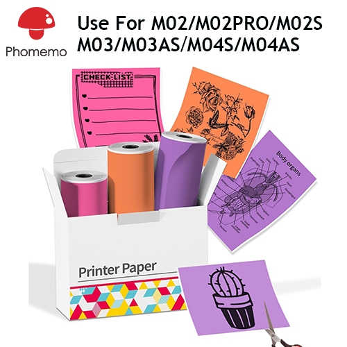 50mm Color Continuous Thermal Label Sticker,For Phomemo Phomemo T02 ...