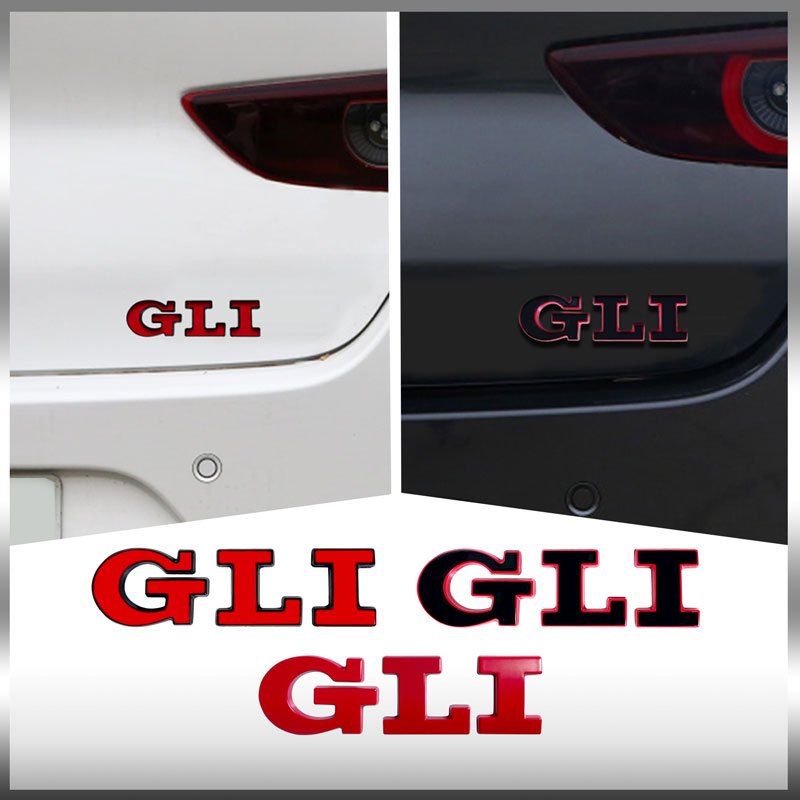 Car Styling 3D Metal GLI Sticker Body Rear Trunk Emblem Badge Decals ...