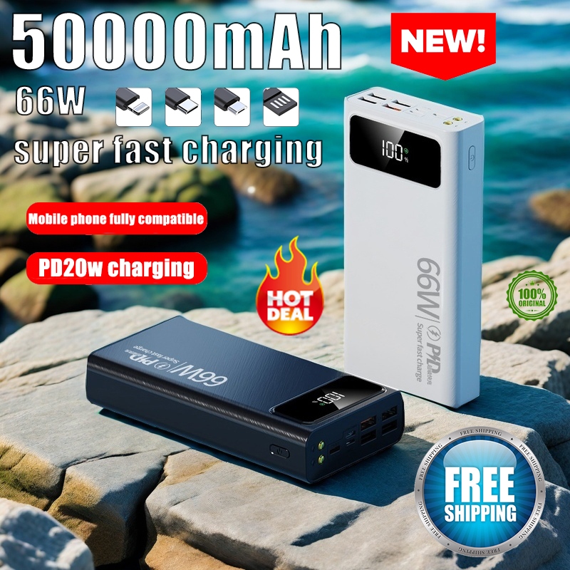SG fast charging power bank 50000mAh With 4 USB 3 inputs Portable ...