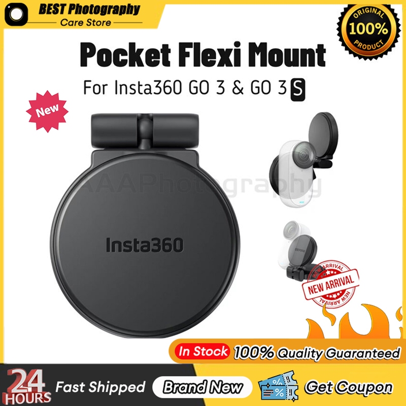 【STOCK】Original Insta360 GO 3S Pocket Flexi Mount Magnetic Sticky Base ...