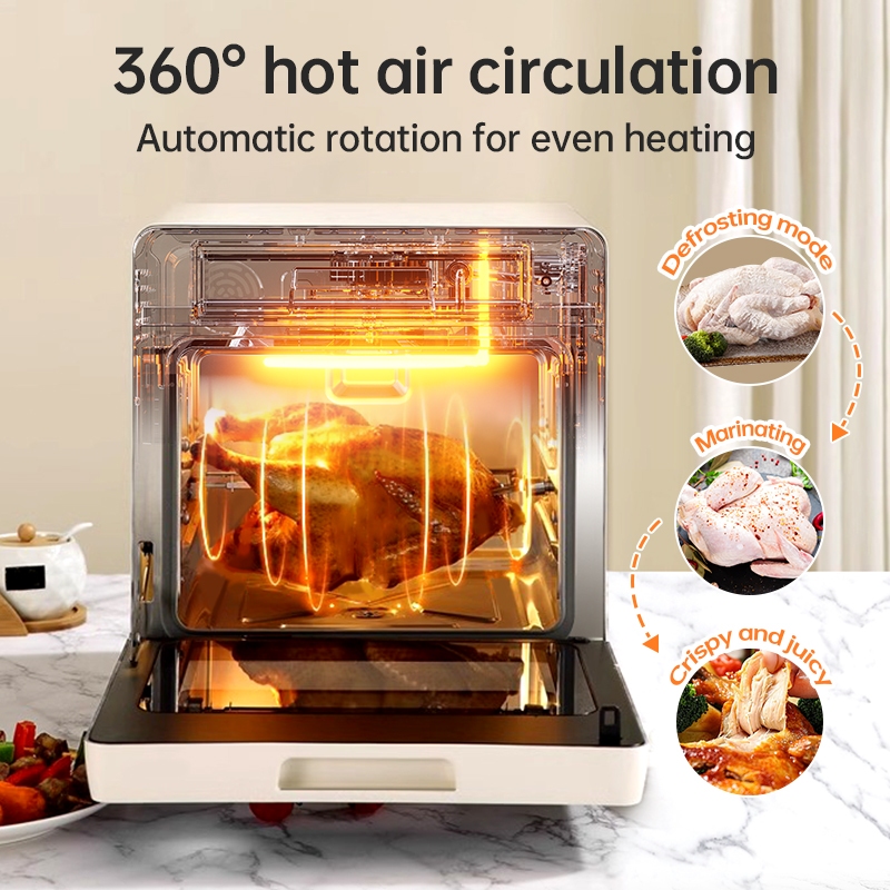TJean Steam Oven Multifunctional Household Steam Air Fryer Oven Toaster ...