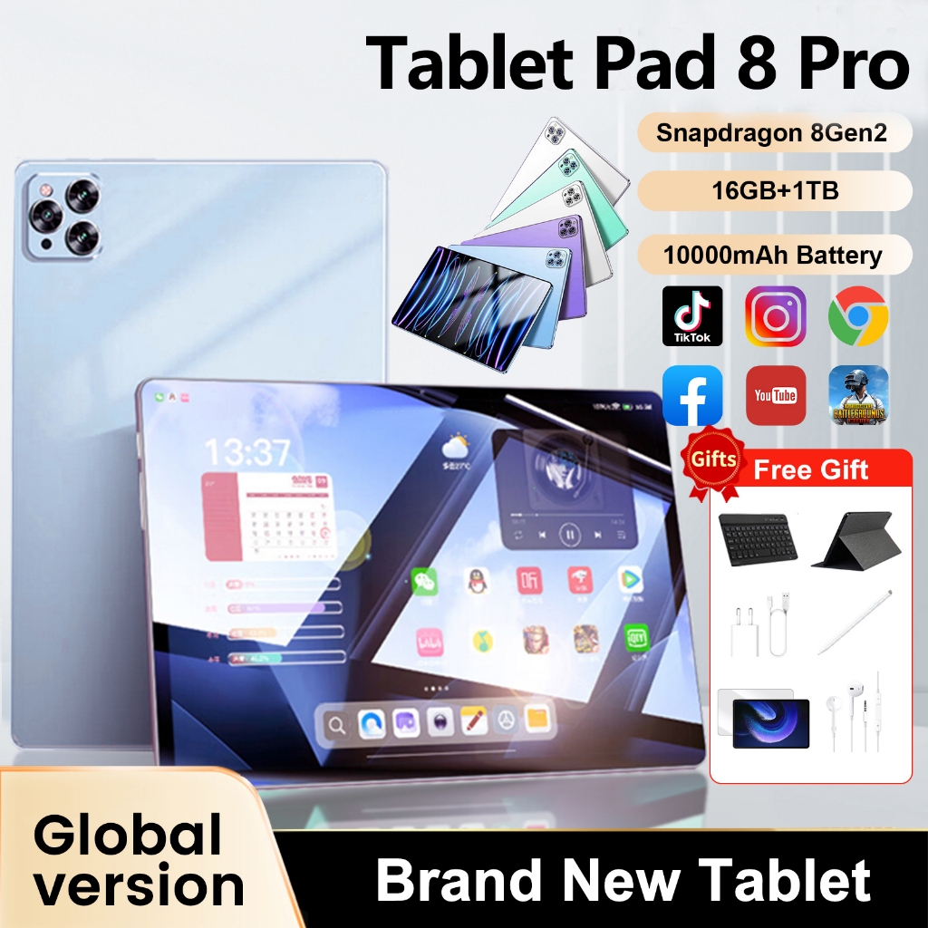 Tablet Pad 8 Pro Xioami tablet pc 16+1TB/12+512GB Android12 4K HD WiFi ...