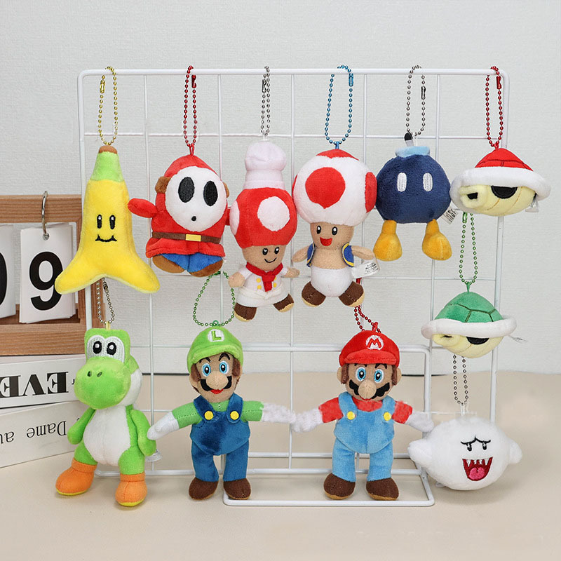 11 Styles Mario Bros Plush Keychain Triple Bananas Green Koopa Troopa ...