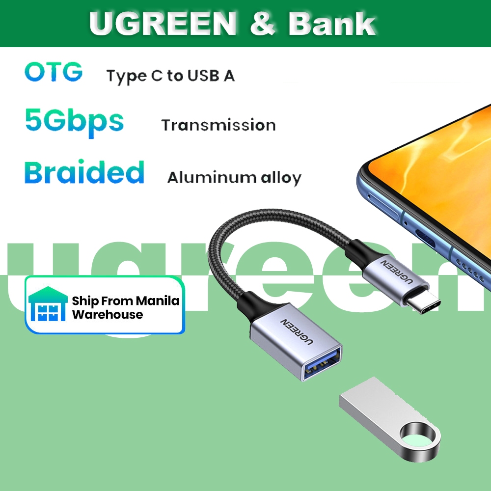 UGREEN USB C to USB 3.0 OTG Adapter USB Type-C OTG Data Cable Connector ...