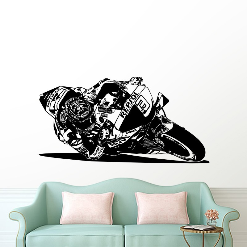 Moto GP Motorcycle Racing Sticker Vehicle Decal Posters Vinyl Wall ...
