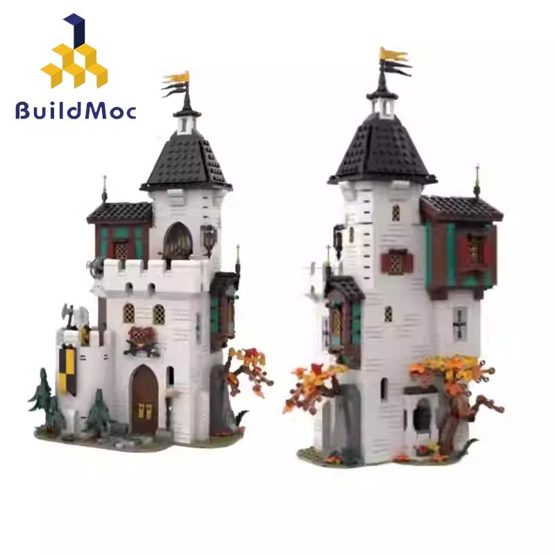 BuildMOC Medieval architecture Model The Knight's White Tower Building ...