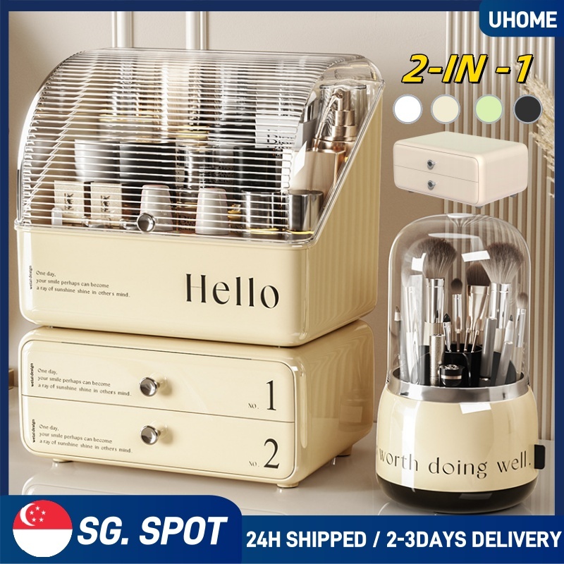 【Singapore spot】Acrylic Makeup Organizer Big Capacity Transparent ...