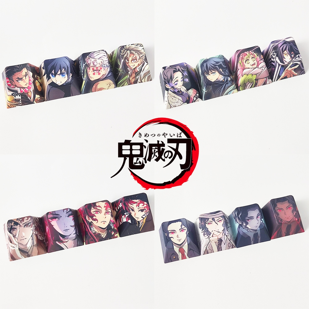 4pcs Demon Slayer Keycap Kamado Tanjirou Nezuko Keycap Creative Cool ...