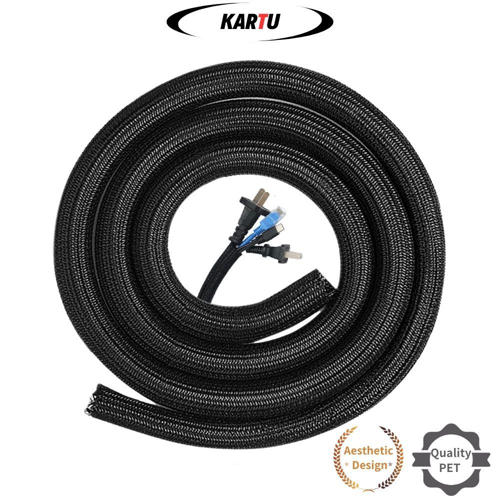 【25mm D】25mm Expandable Cable Sleeve, Upgrade Cord Protector, Braided ...