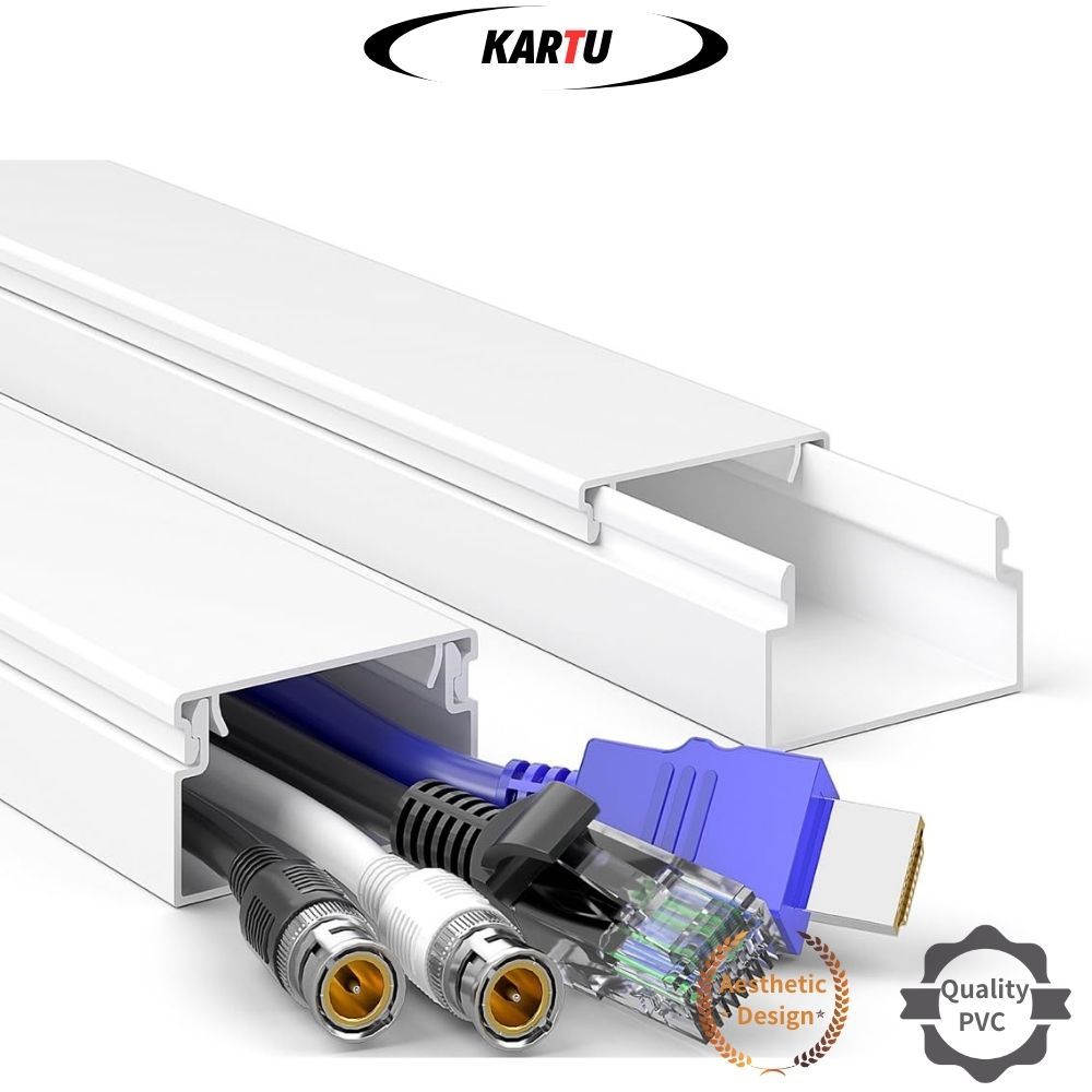 【PVC Series】Large Cord Hider Cable Raceway Wire Hider for Home Wall ...