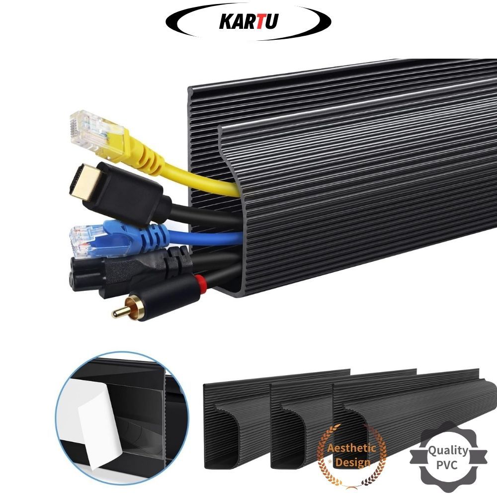 【PVC Series】Cable Raceway Cord Cover Hider- Self Adhesive Cable ...