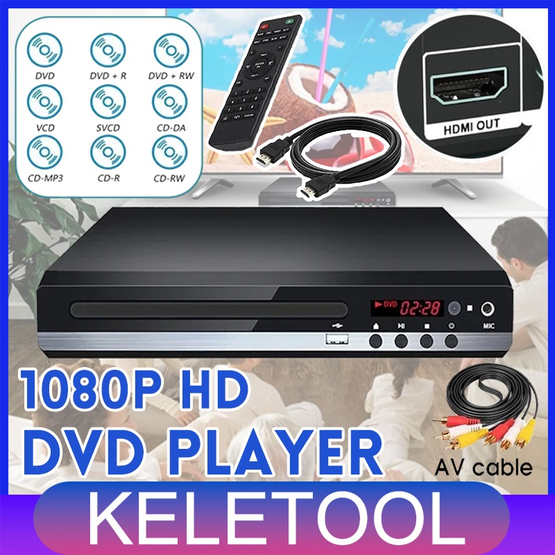 1080P HD Mini DVD Player HDMI DVD Players Compact DVD Player for Smart ...