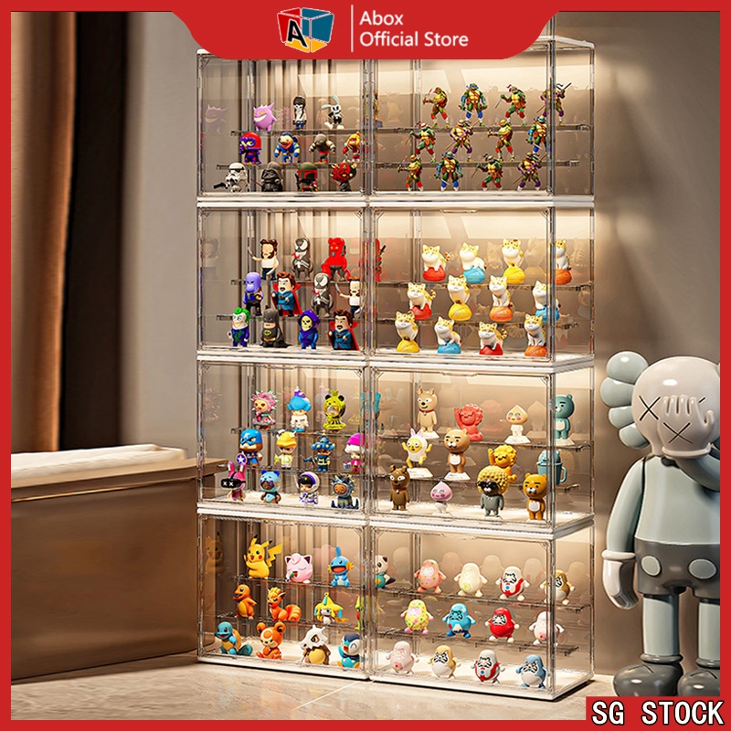 Acrylic Popmart Display Box Figurine Display Case Lego Toy Molly Blind ...