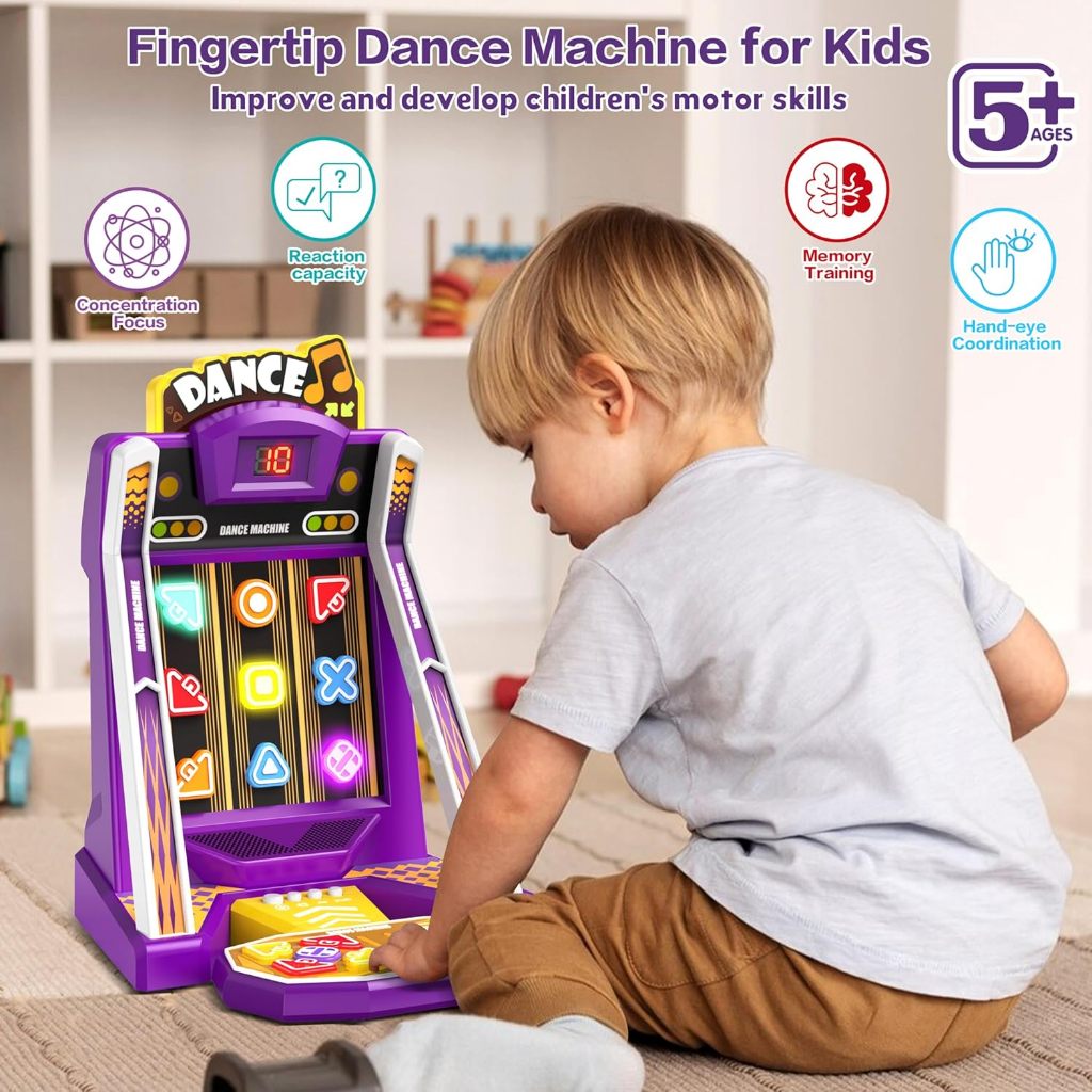 Buam1 Finger Dance Machine Toys Mini Arcade Machine 2 Game Modes Birthday Gifts for Children ...