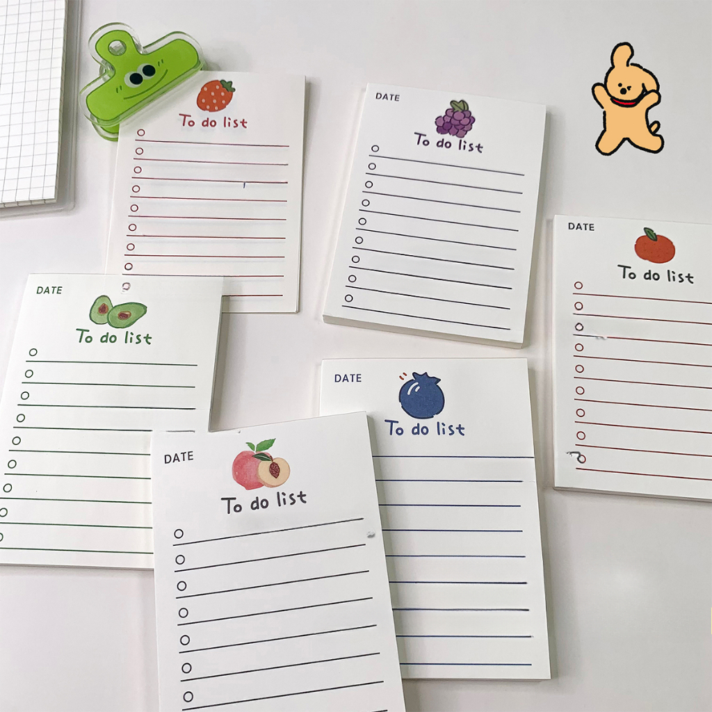 50 sheets Fruite Notepad Notebook to do list Memo Pad Notes Portable ...
