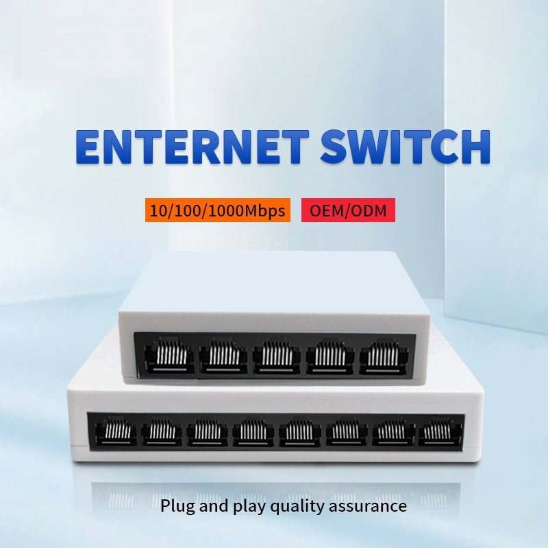Gigabit Switch Ordinary Rubber Shell Switch 100M/5/8port | Shopee Singapore