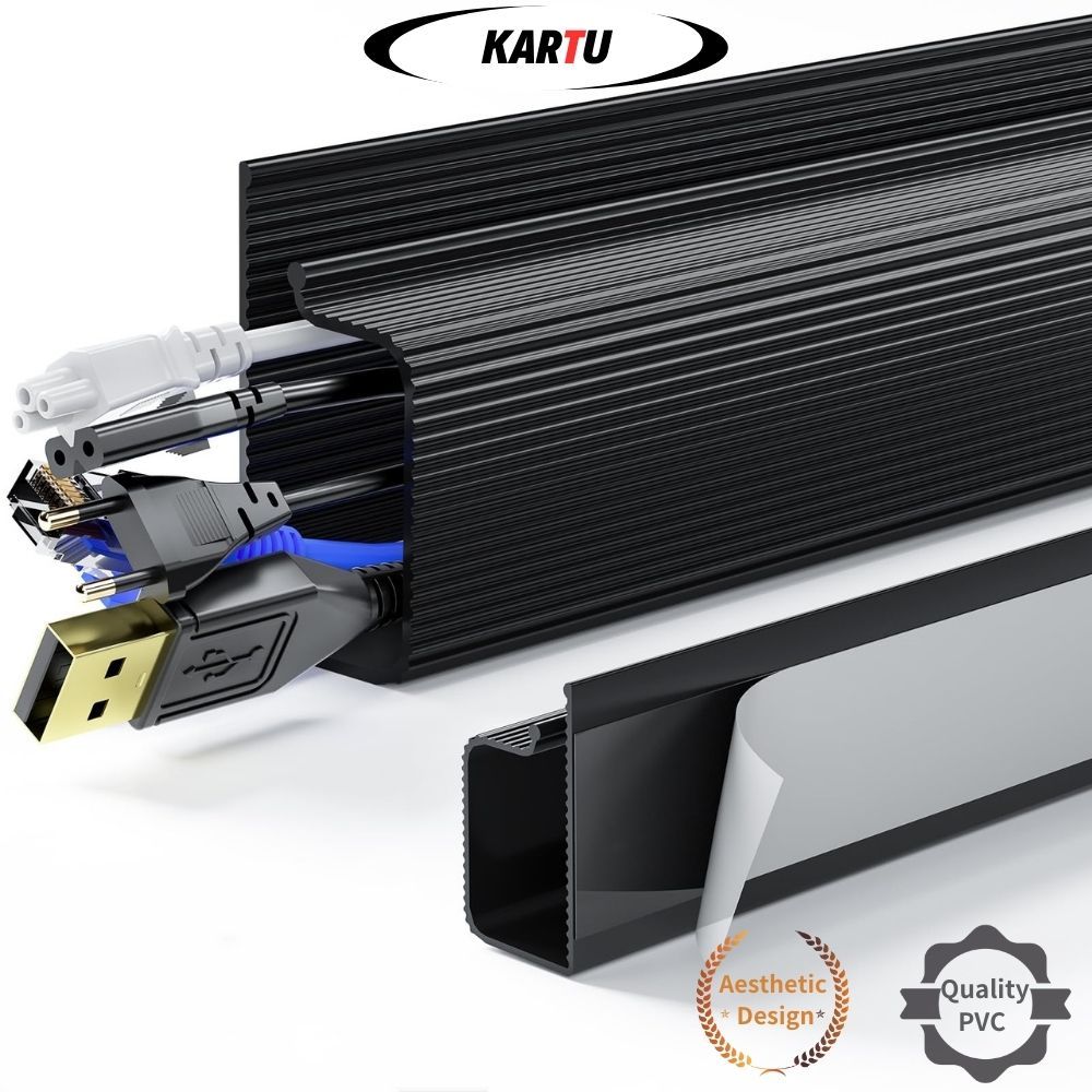【Ready Stock】2Pack Large Cable Raceway Cord Cover Hider- Self Adhesive ...
