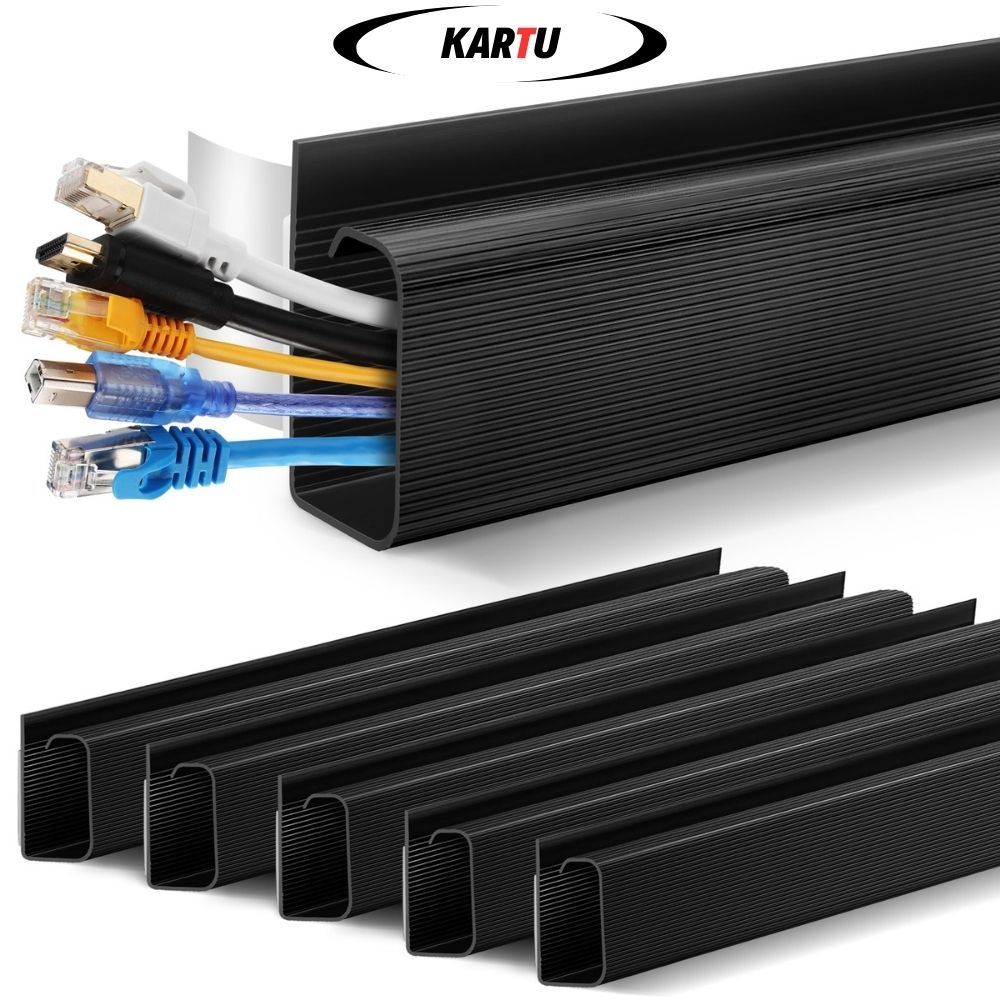 【Ready Stock】J Style Desk Cord Organizer 16-Inch Raceway Cable ...