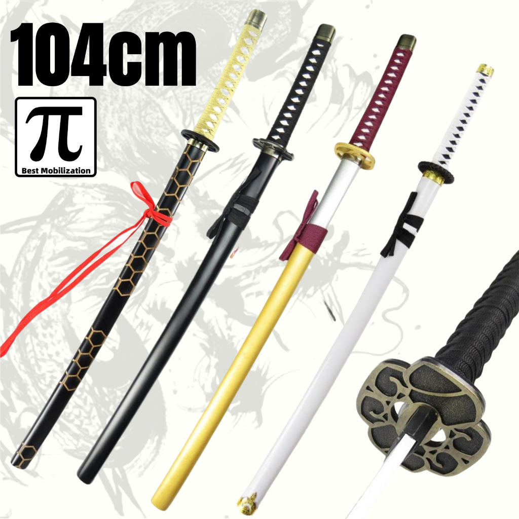 104cm bamboo sword Wooden toy knife anime assembly cos props Katana ...