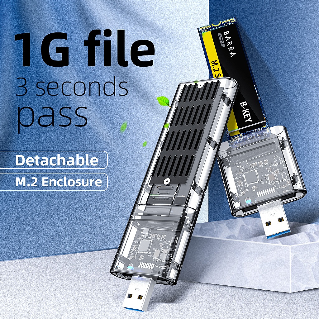 High Speed 5Gbps M2 SSD CASE SATA Chassis M.2 To USB 3.0 SSD Adapter ...
