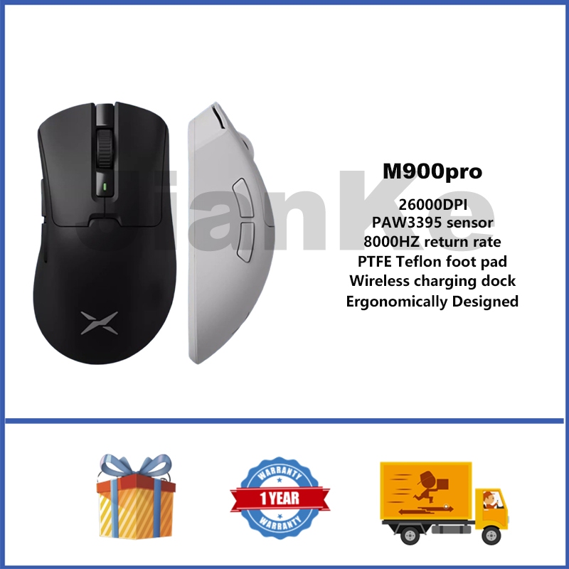 Delux M900PRO Wireless Mouse PAW3395 26000DPI Lightweight Dual Mode ...