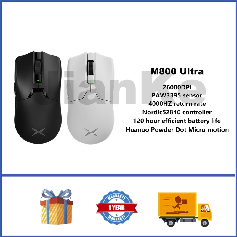 Delux M800 Ultra Wireless Mouse PAW3395 26000DPI Lightweight Three Mode Gaming Mouse | Shopee ...
