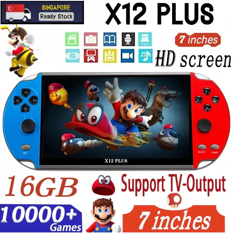 SG Local-X12 PLUS Built-in 13000 Retro Games Handheld Game Console ...