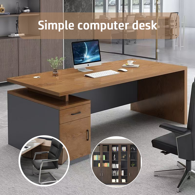 Office Table Workbench with Drawers Computer desk/Study Desk Chair ...