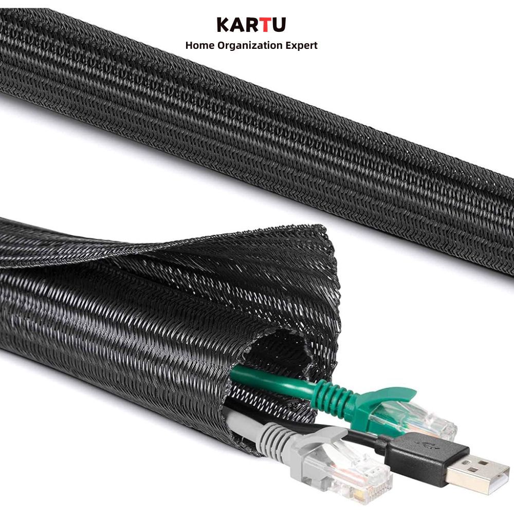 【Ready Stock】Upgrade Cable Management Sleeves Expandable Cable Sleeve ...