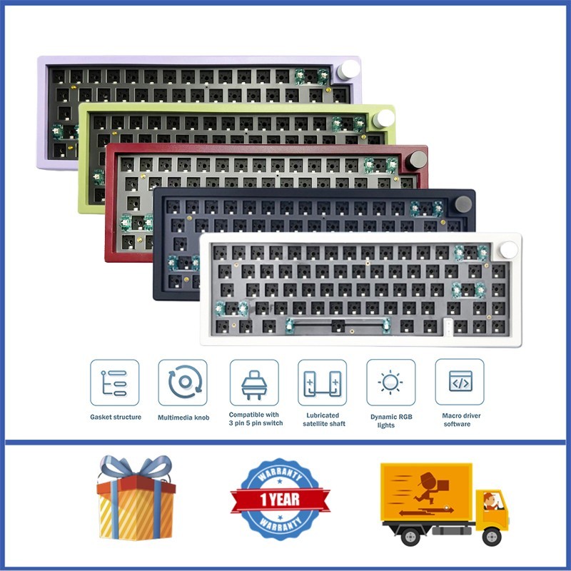 GMK67 65% Gasket Bluetooth 2.4G Wireless Hot-swappable Customized ...