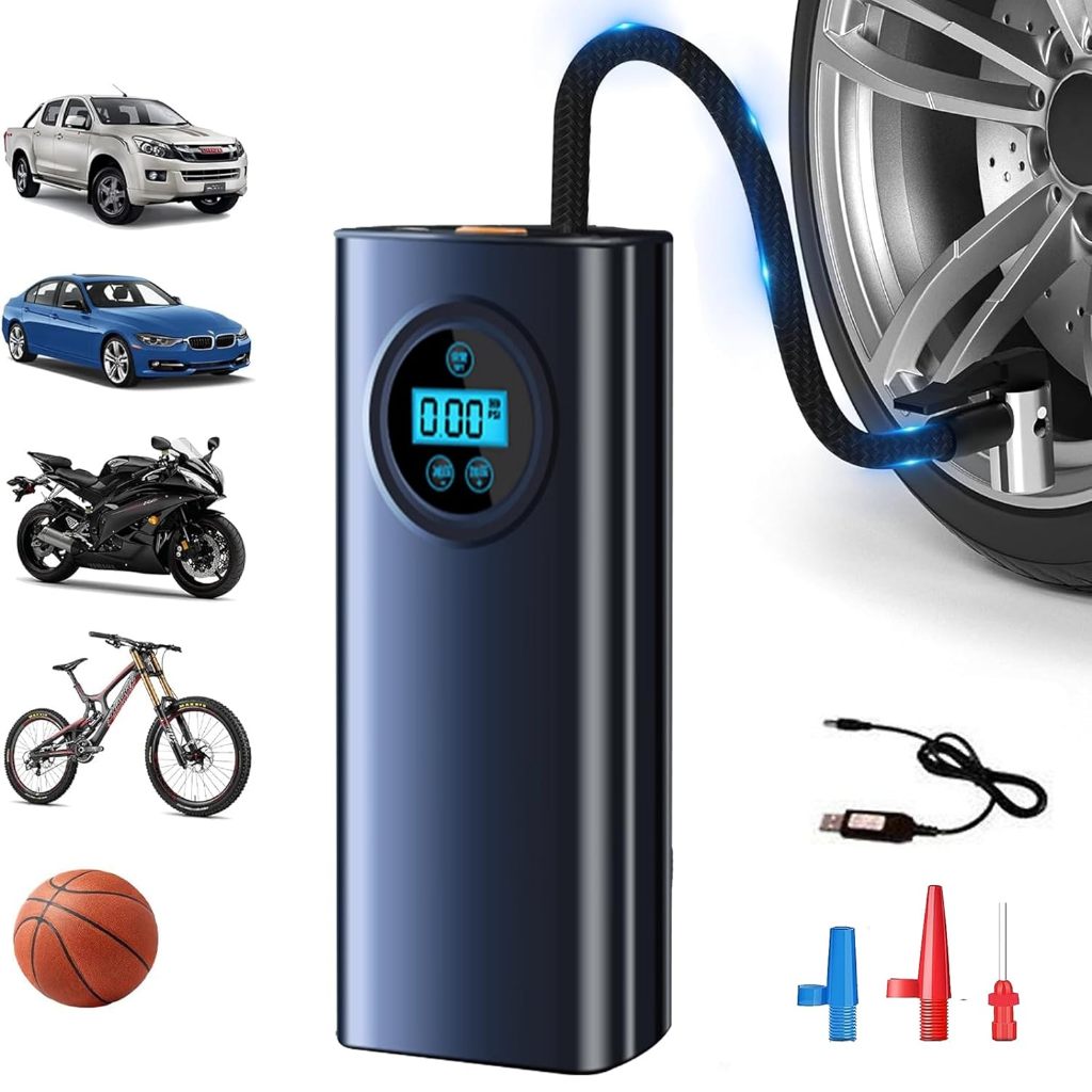 Digital Display Air Pump Smart Air Pump Wireless Tire Inflator Portable ...