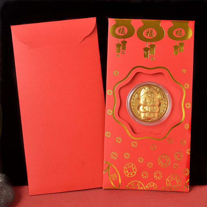 2025 Gold Coin Angpao Snake Year Ampao Red Envelopes with Gold Coin ...